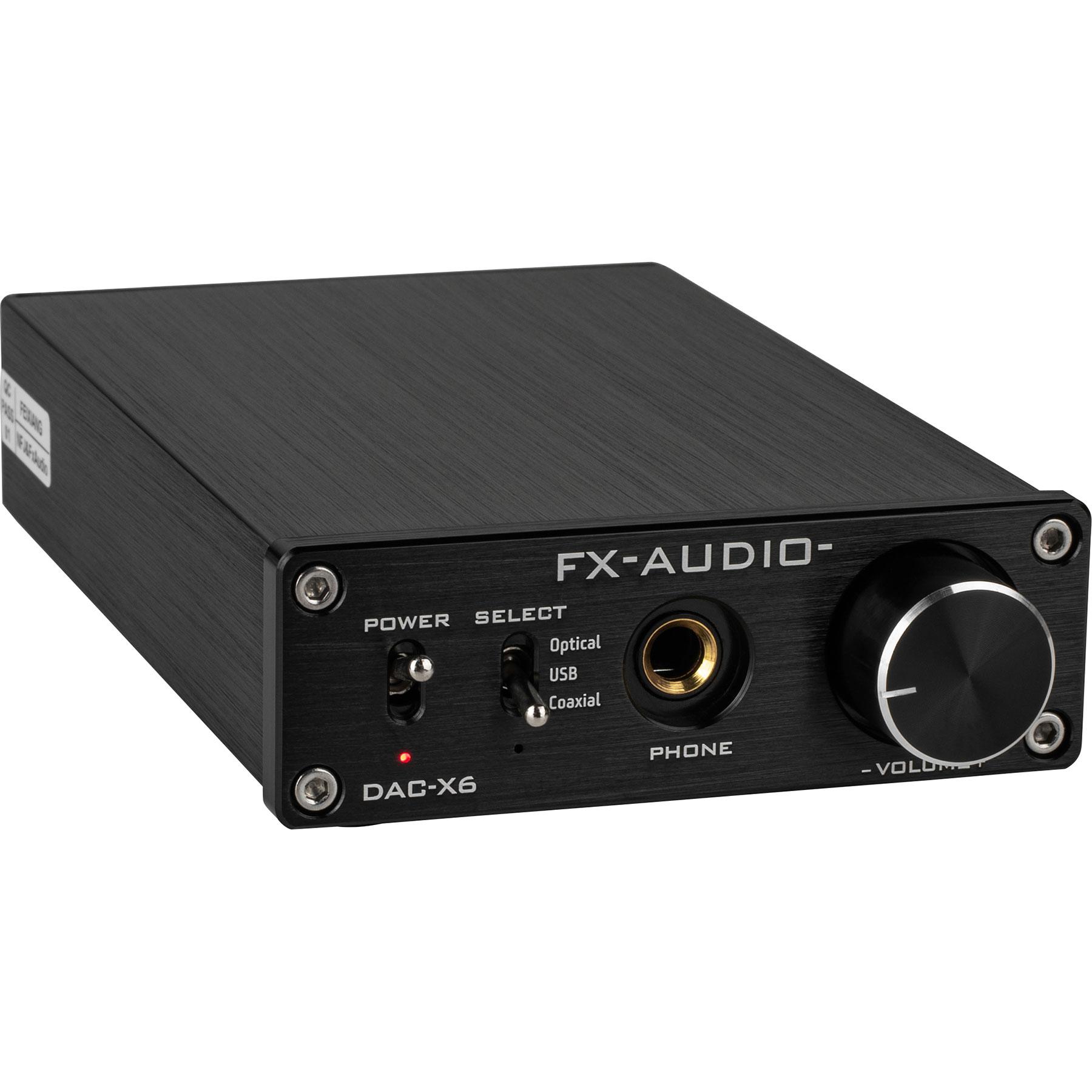 FX Audio DAC-X6 Hi-Fi 24-bit/192 kHz DAC with Headphone Output Black